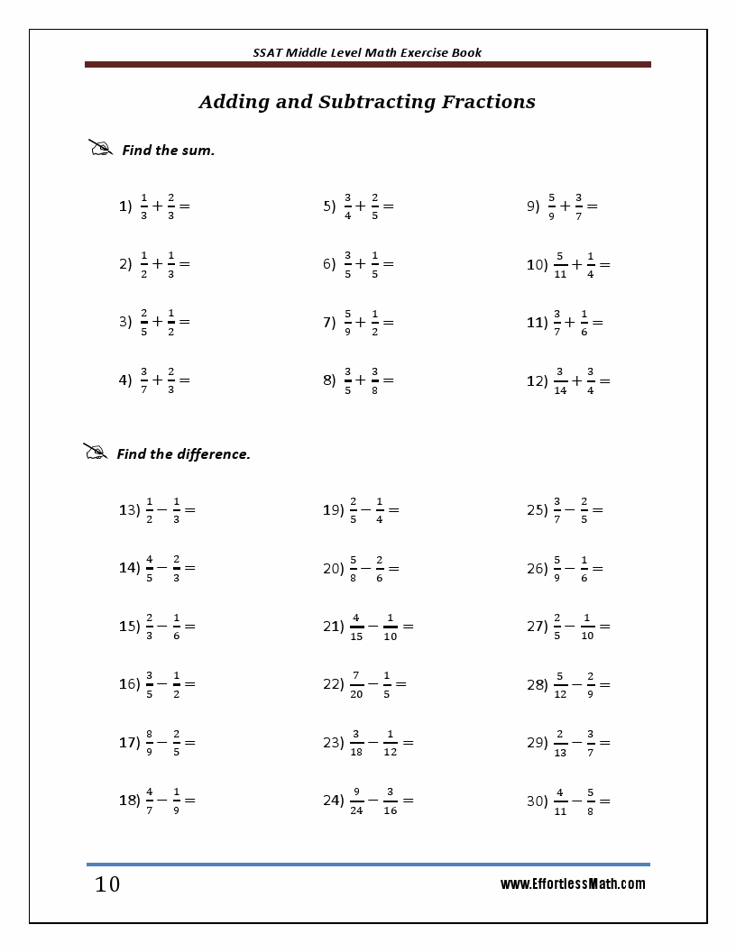 SSAT Middle Level Math Exercise Book | Effortless Math