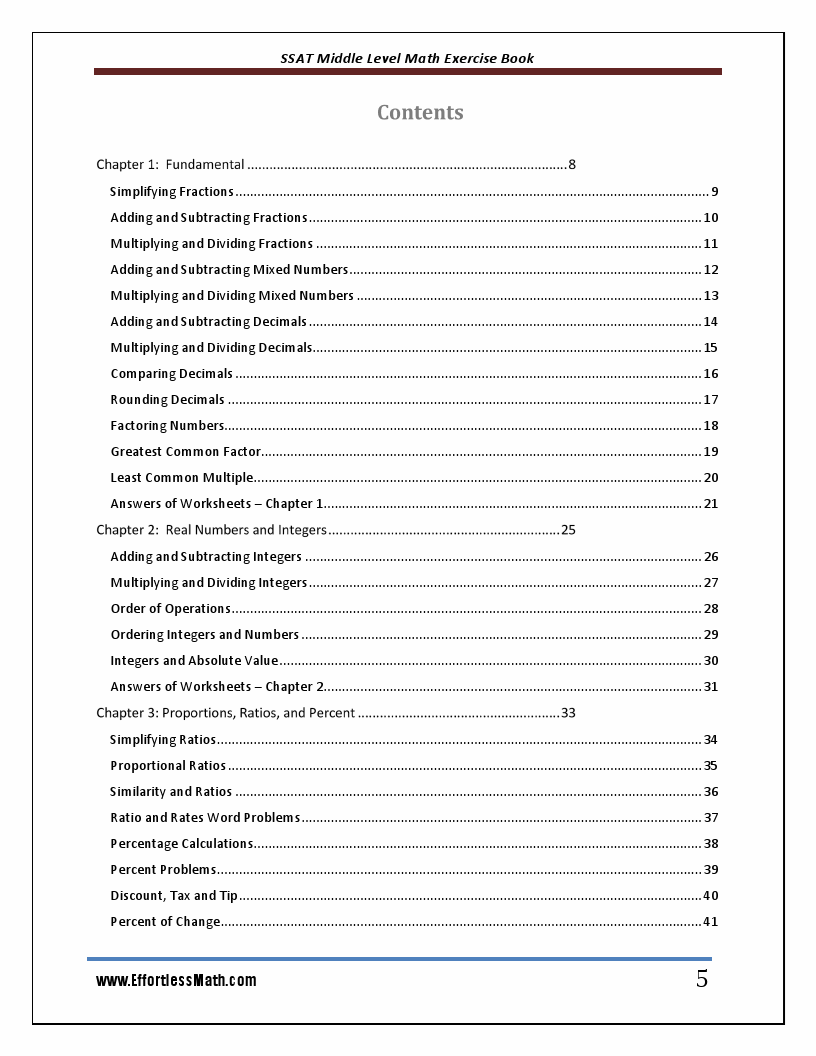 SSAT Middle Level Math Exercise Book: Student Workbook and Two ...