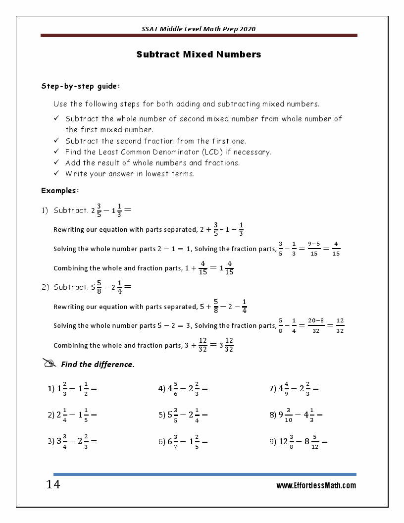 SSAT Middle Level Math Prep 2020: A Comprehensive Review and Step-By ...