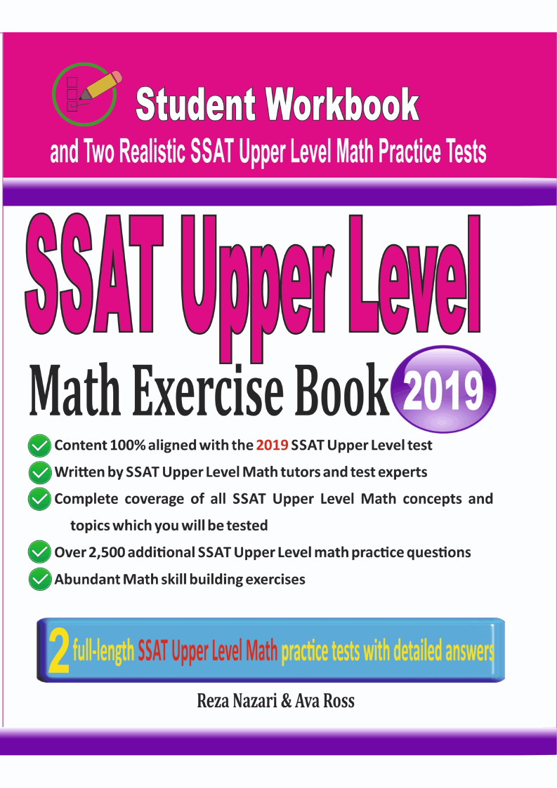 SSAT Upper Level Math Exercise Book: Student Workbook and Two Realistic ...