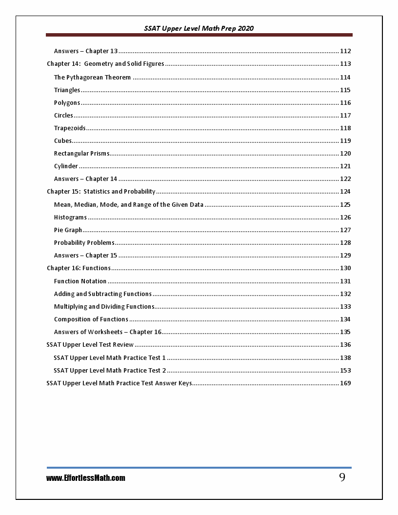 SSAT Upper Level Math Prep 2020: A Comprehensive Review and Step-By ...