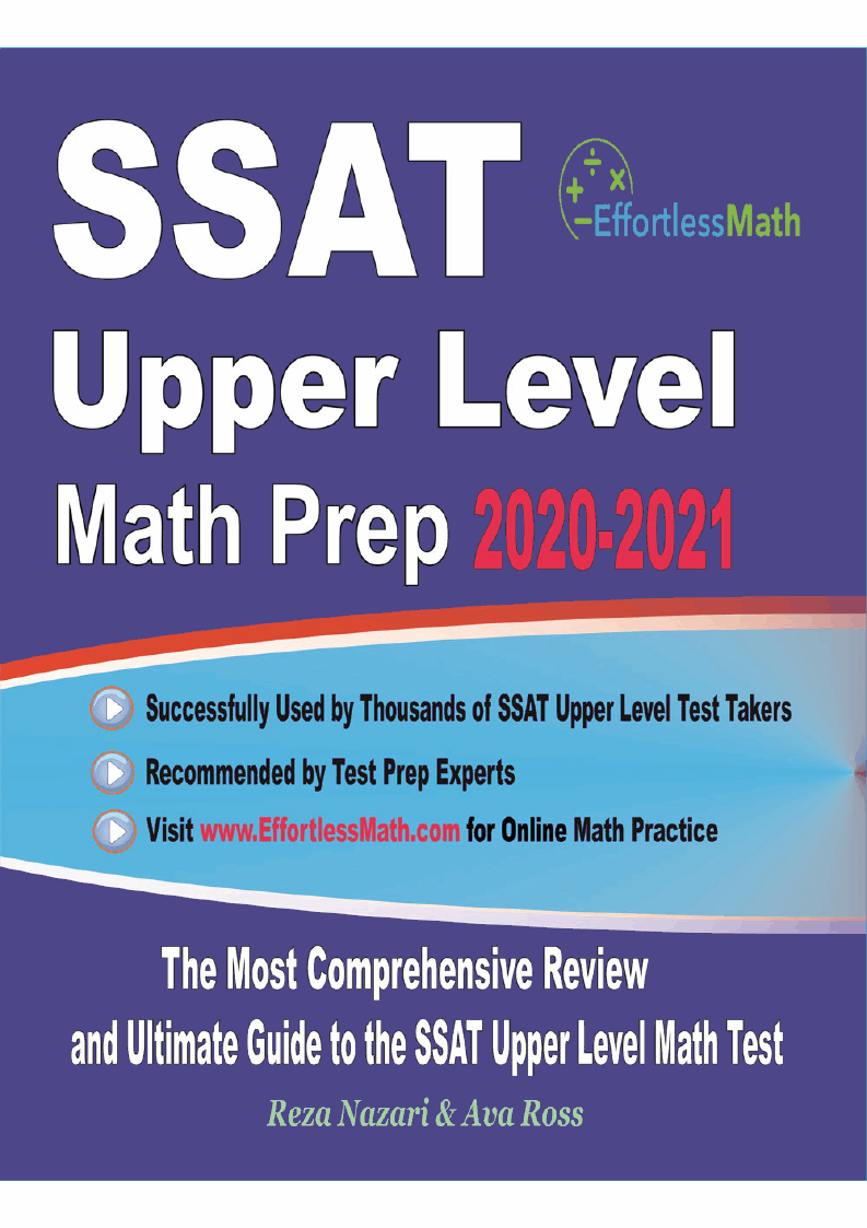 SSAT Upper Level Math Prep 2020-2021: The Most Comprehensive Review and ...