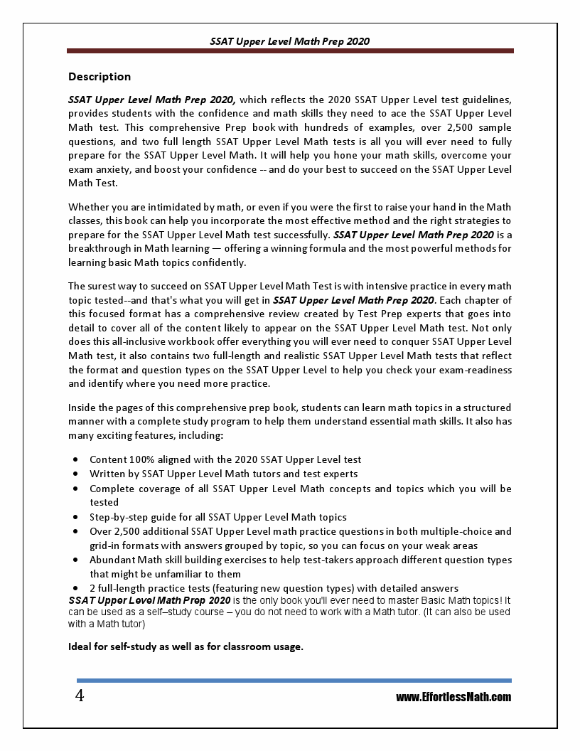 SSAT Upper Level Math Prep 2020: A Comprehensive Review and Step-By ...