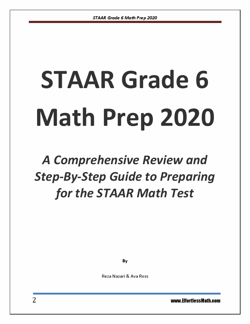 STAAR Grade 6 Math Prep 2020: A Comprehensive Review and Step-By-Step ...