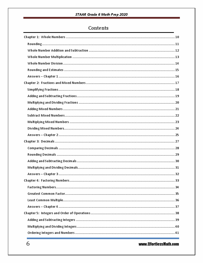 STAAR Grade 6 Math Prep 2020: A Comprehensive Review and Step-By-Step ...