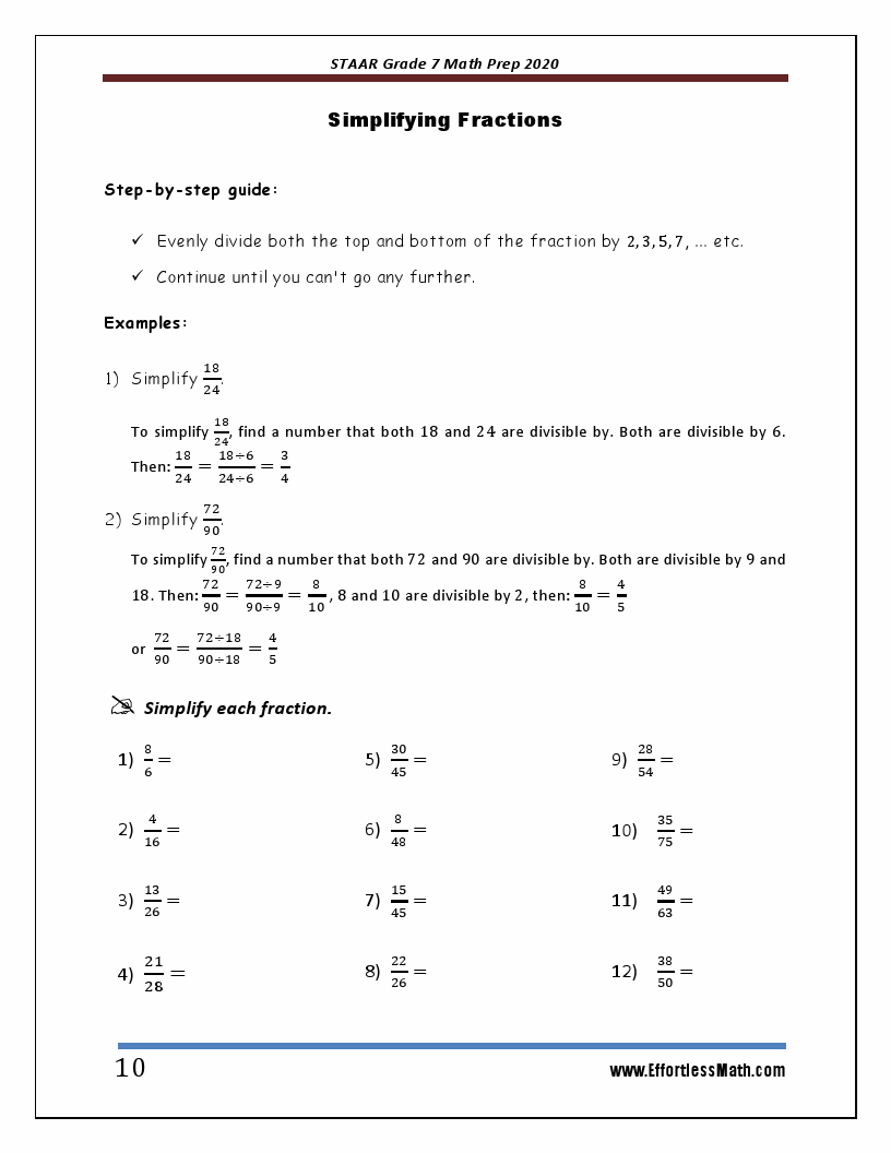 STAAR Grade 7 Math Prep 2020: A Comprehensive Review and Step-By-Step ...