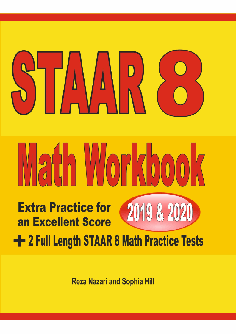 Staar Grade 8 Math Workbook 2019 And 2020 Extra Practice For An