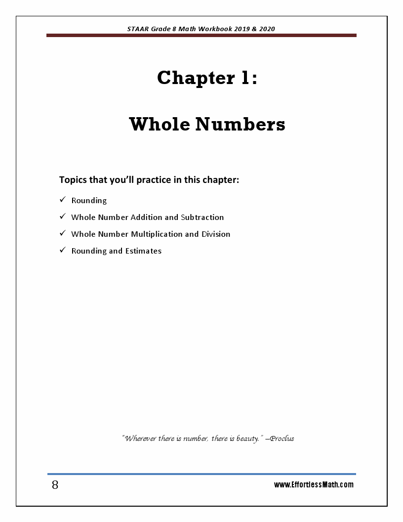 Staar Grade 8 Math Workbook 2019 And 2020 Extra Practice For An