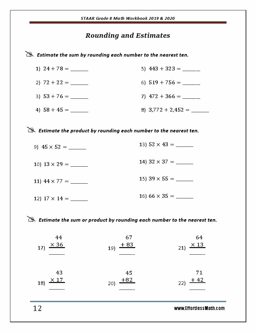 STAAR Grade 8 Math Workbook 2019 & 2020: Extra Practice for an ...