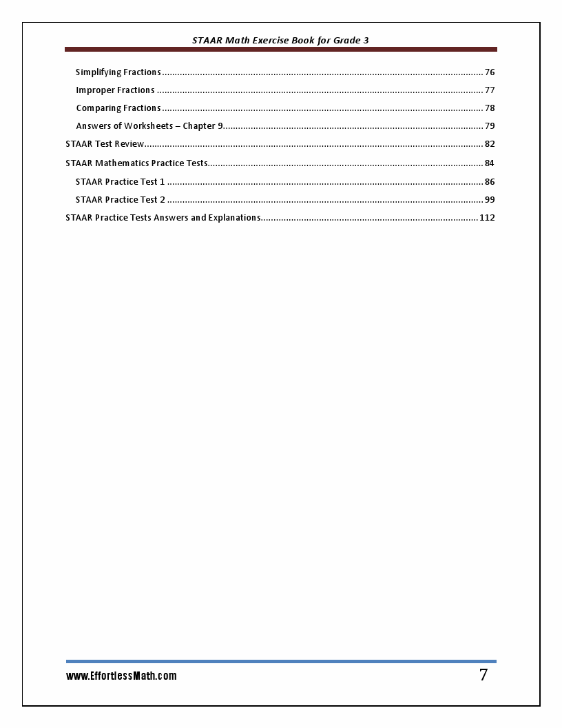 STAAR Math Exercise Book for Grade 3: Student Workbook and Two ...