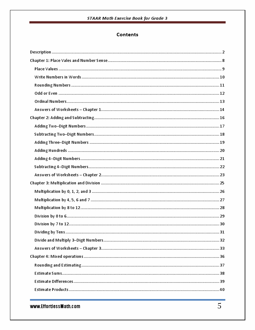 STAAR Math Exercise Book for Grade 3: Student Workbook and Two ...