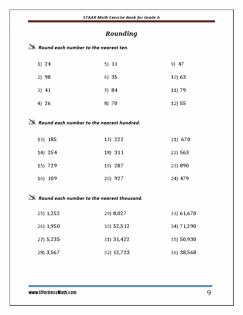 STAAR Math Exercise Book for Grade 6: Student Workbook and Two ...