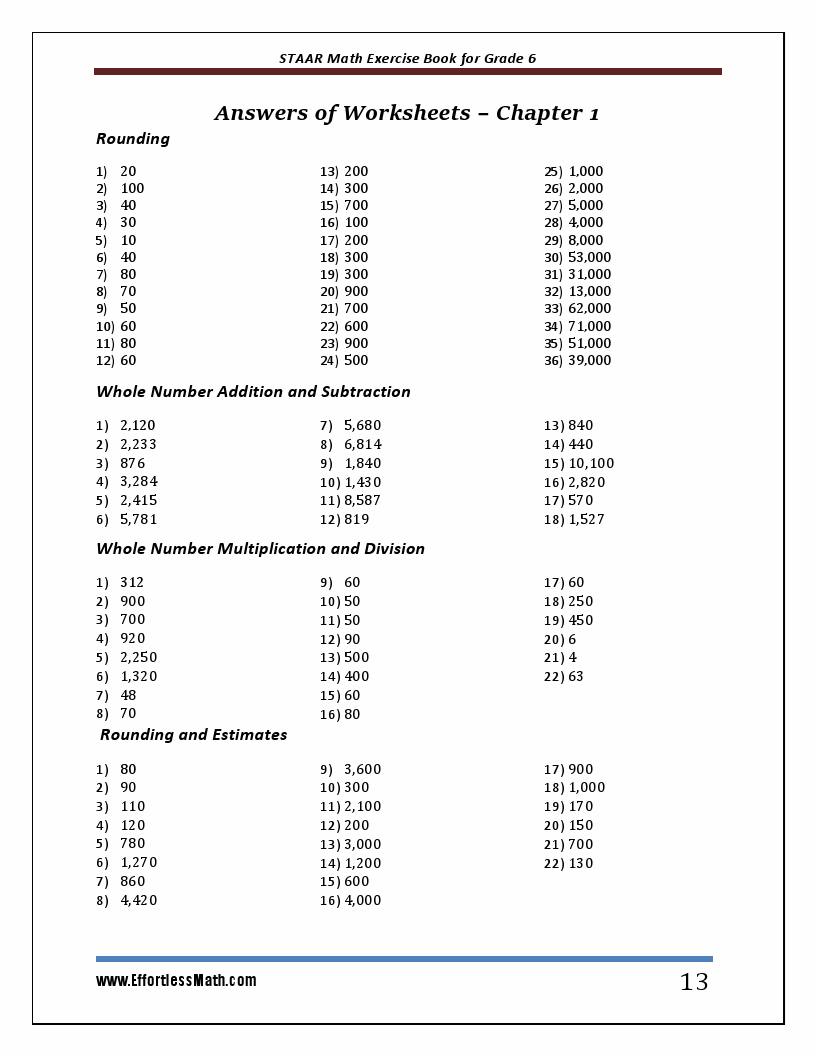 STAAR Math Exercise Book for Grade 6: Student Workbook and Two ...