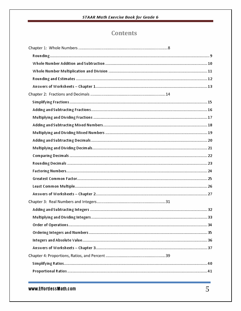 STAAR Math Exercise Book for Grade 6: Student Workbook and Two ...
