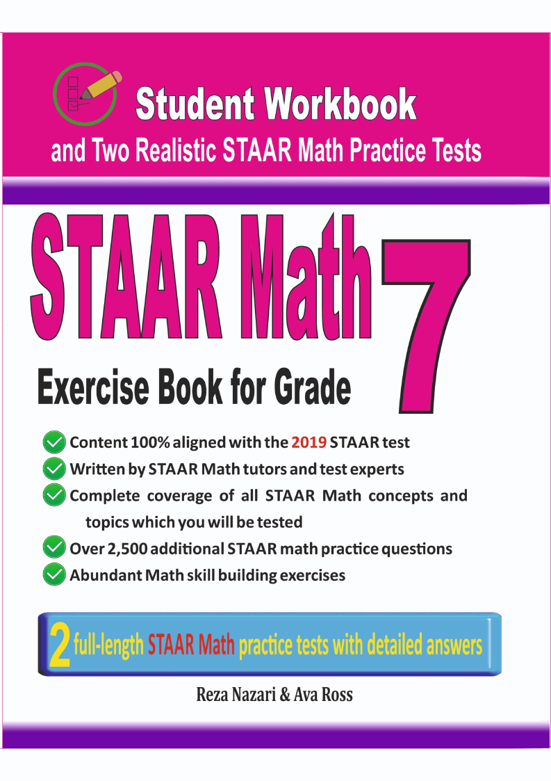 STAAR Math Exercise Book for Grade 7: Student Workbook and Two ...