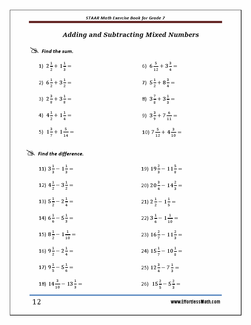 STAAR Math Exercise Book for Grade 7: Student Workbook and Two ...