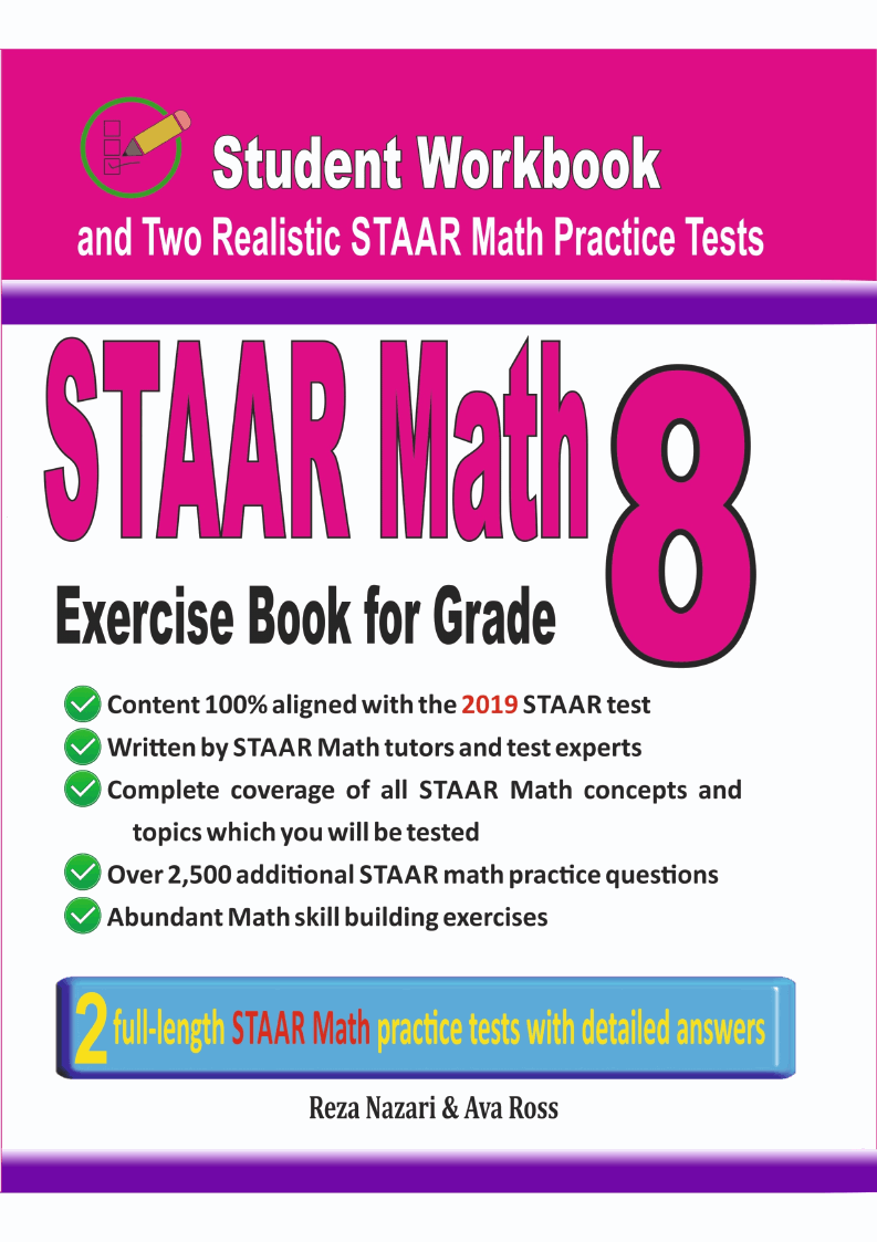 STAAR Math Exercise Book for Grade 8: Student Workbook and Two ...