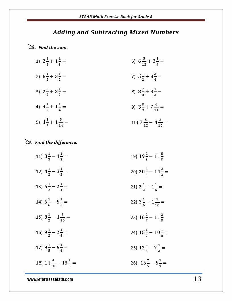 STAAR Math Exercise Book for Grade 8: Student Workbook and Two ...