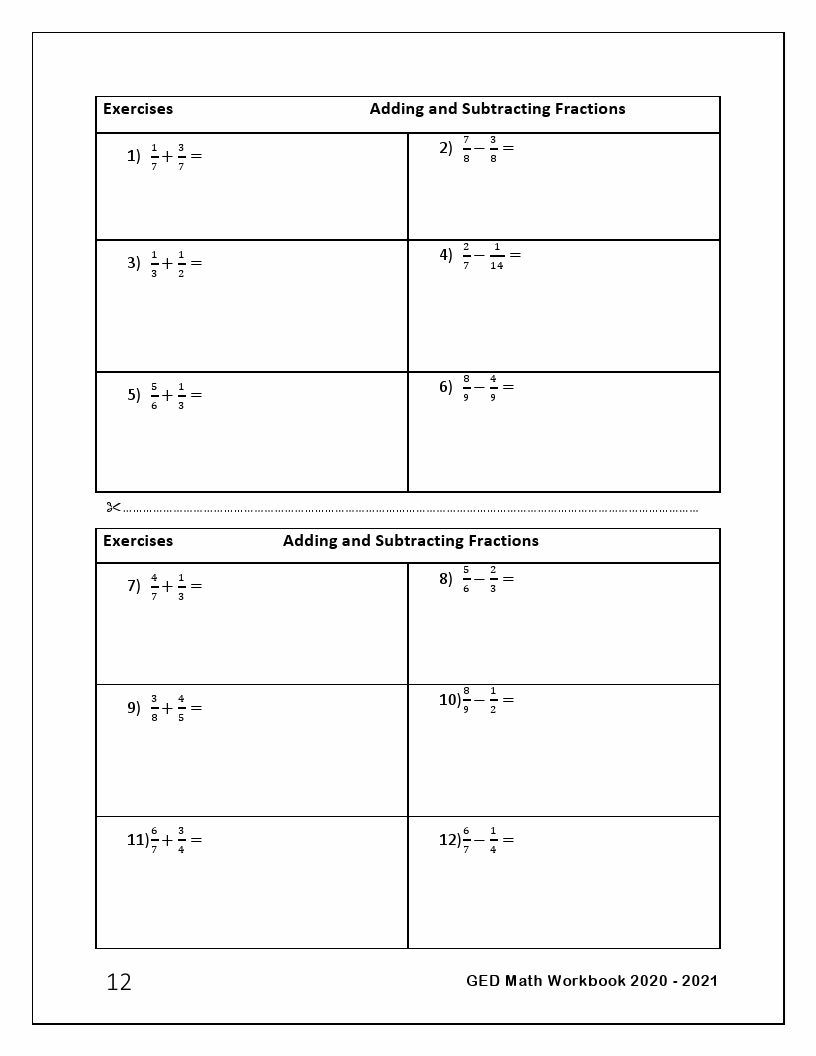 TABE Math Exercise Book 2020-2021: Student Workbook and Two Full-Length ...