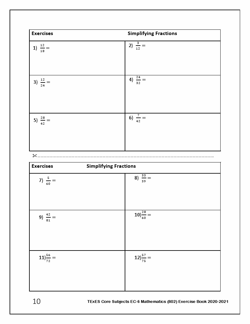 TExES Core Subjects EC-6 Mathematics (802) Exercise Book 2020-2021 ...