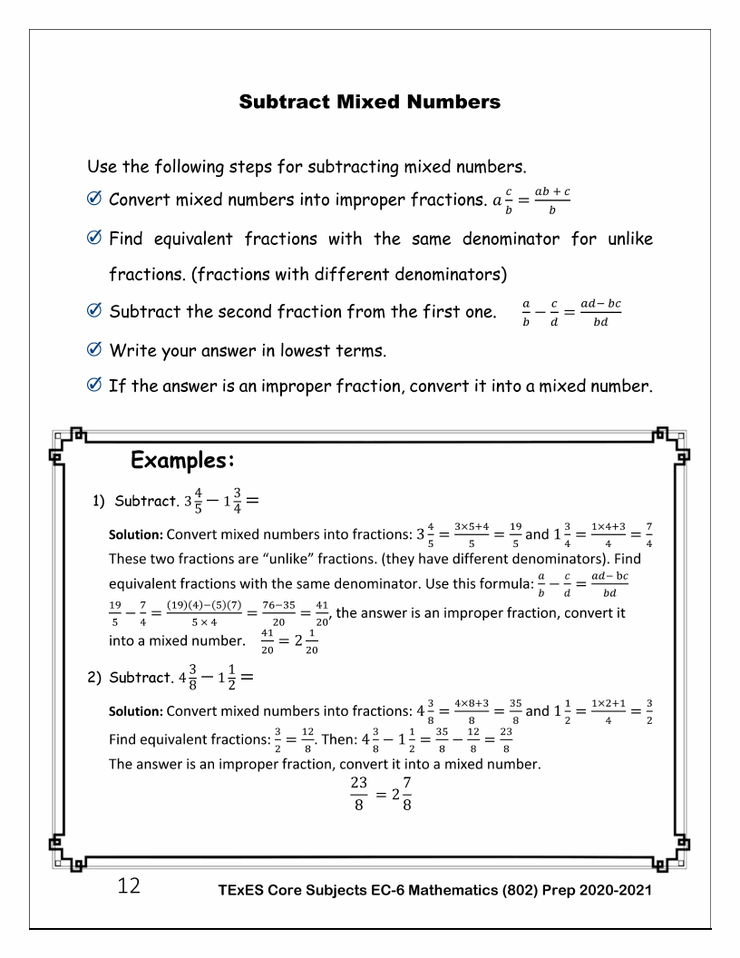 TExES Core Subjects EC-6 Mathematics (802) Prep 2020-2021: The Most ...