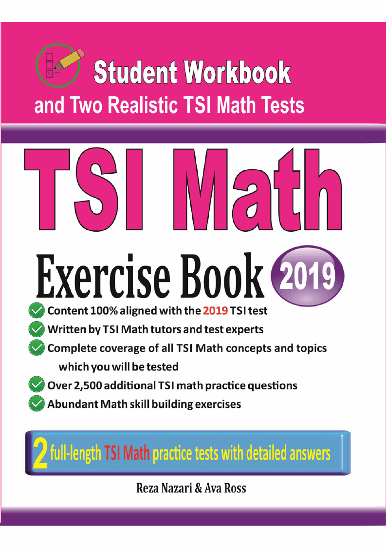 TSI Math Exercise Book: Student Workbook and Two Realistic TSI Math ...