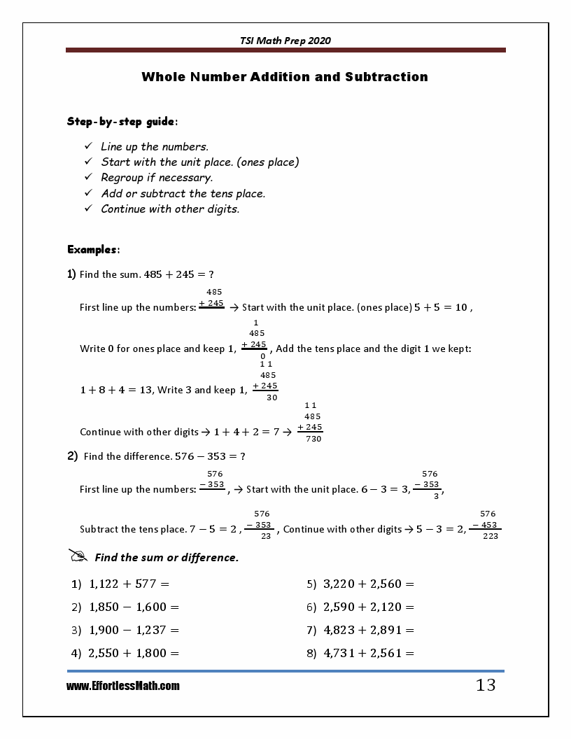 TSI Math Prep 2020: A Comprehensive Review and Step-By-Step Guide to ... TSI Math Prep 2020: A Comprehensive Review and Step-By-Step Guide to ...