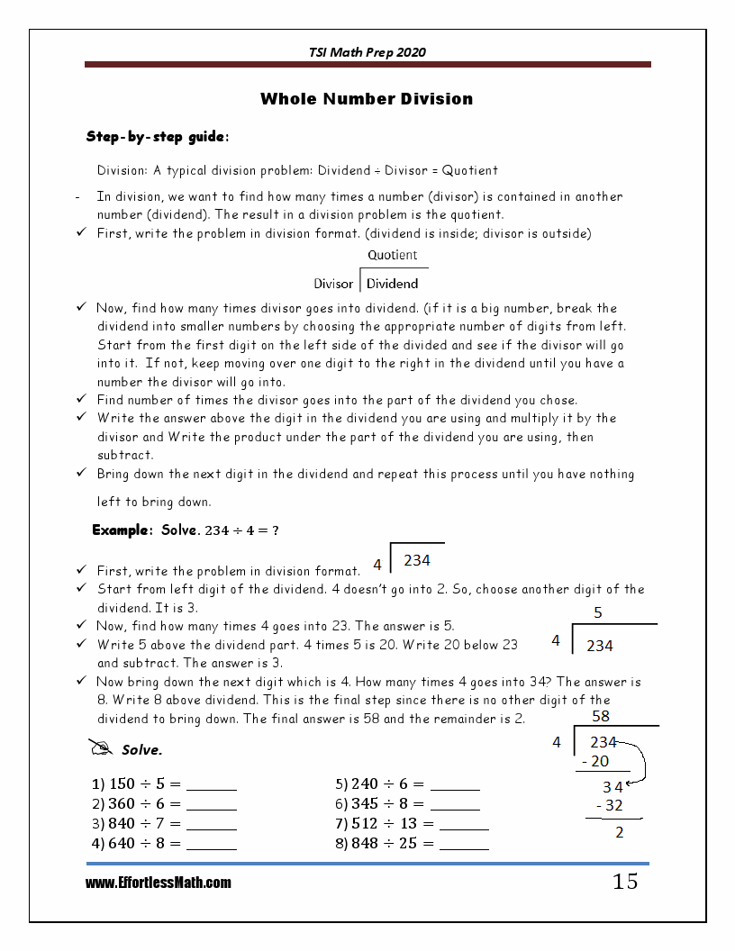 TSI Math Prep 2020: A Comprehensive Review and Step-By-Step Guide to ... TSI Math Prep 2020: A Comprehensive Review and Step-By-Step Guide to ...