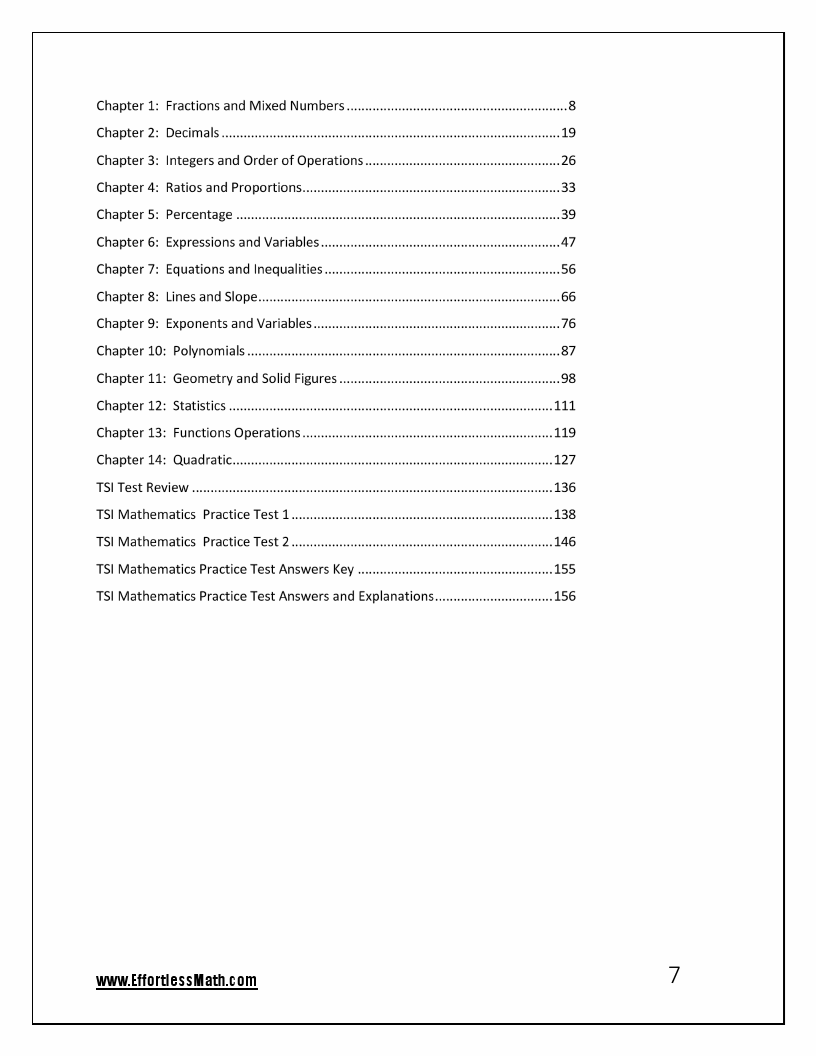 TSI Math Prep 2020-2021: The Most Comprehensive Review and Ultimate ...