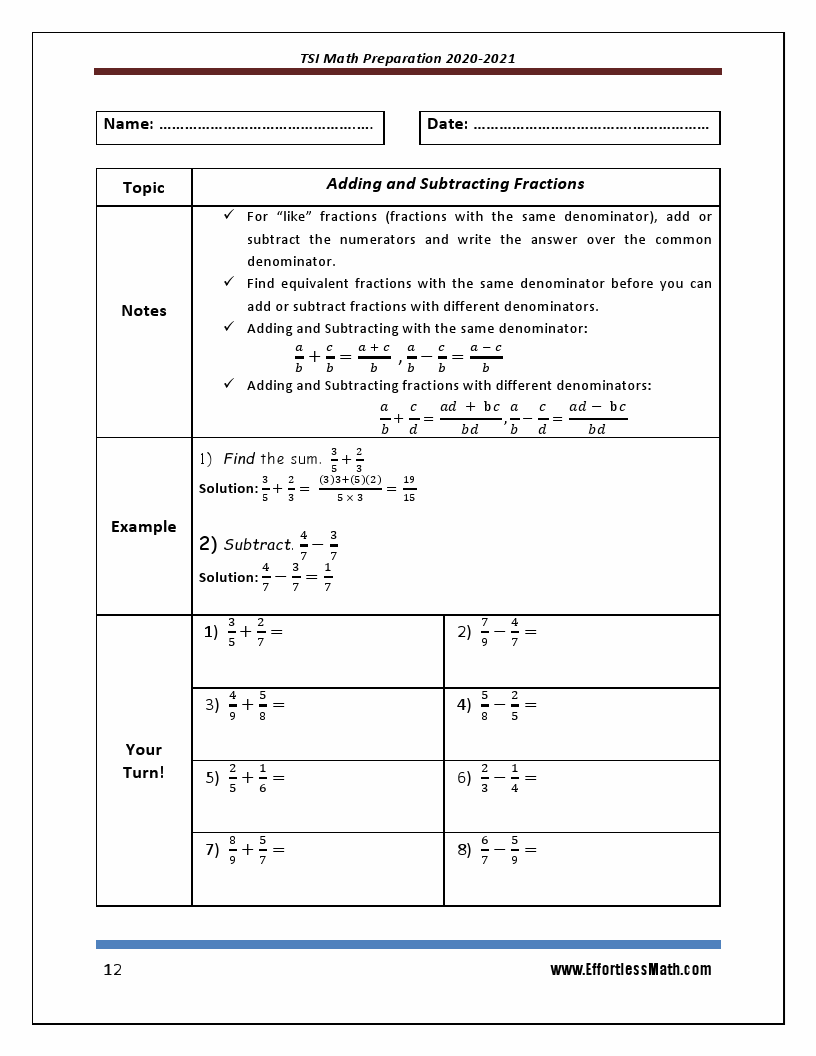 TSI Math Preparation 2020 – 2021: TSI Math Workbook + 2 Full-Length TSI ...