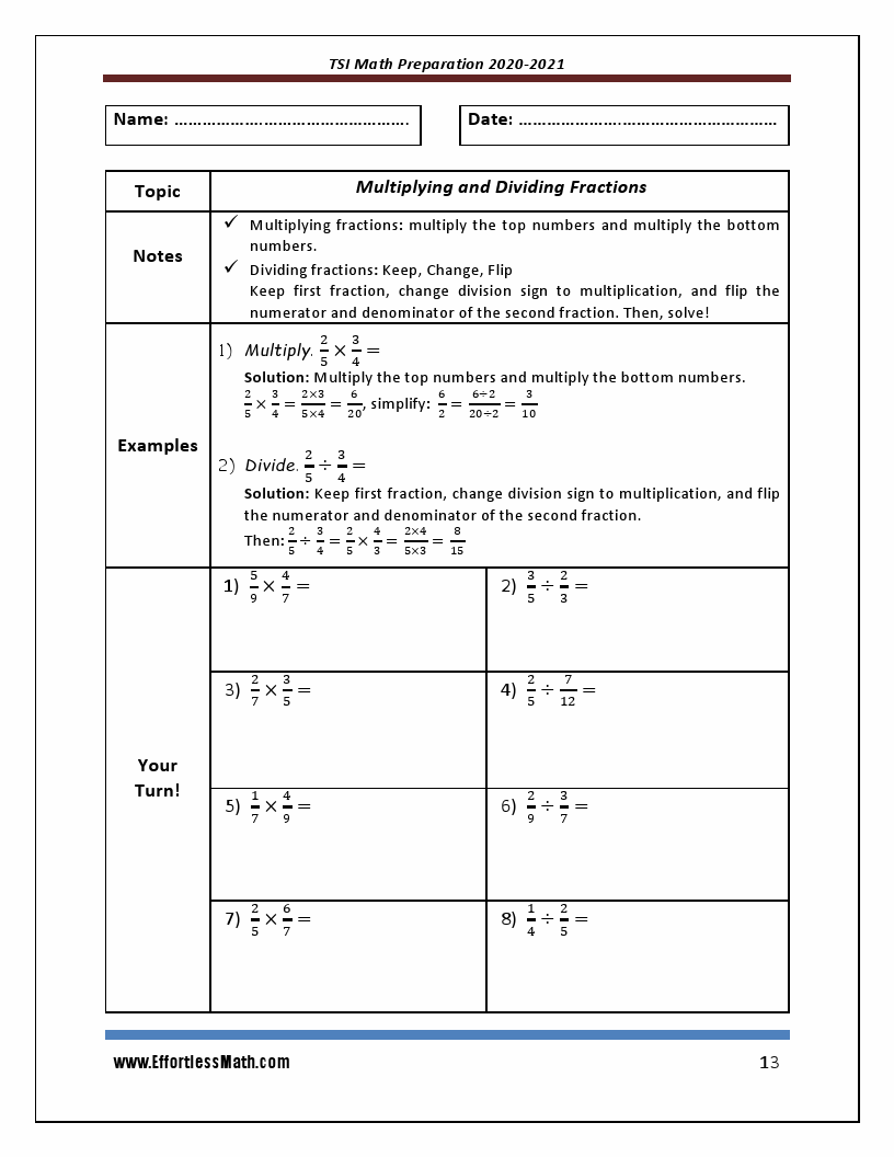 TSI Math Preparation 2020 – 2021: TSI Math Workbook + 2 Full-Length TSI ...