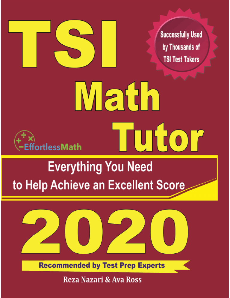 Top 10 TSI Math Prep Books (Our 2021 Favorite Picks) - Effortless Math