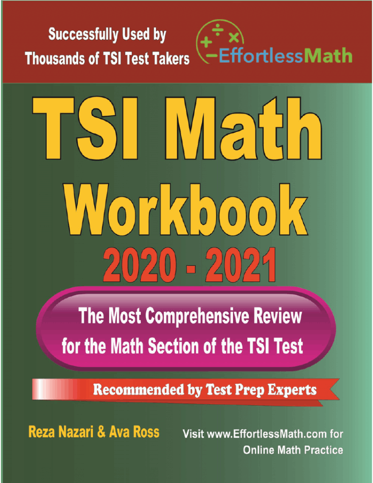 Top 10 TSI Math Prep Books (Our 2021 Favorite Picks) - Effortless Math