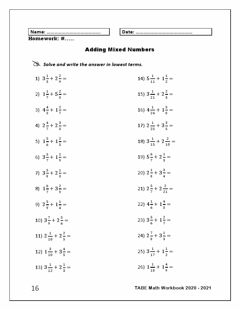 TABE 11 & 12 Math Workbook 2020 – 2021 for Level D: The Most ...