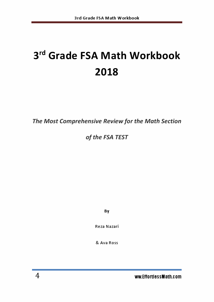 3rd Grade FSA Math Workbook 2018: The Most Comprehensive Review for the ...