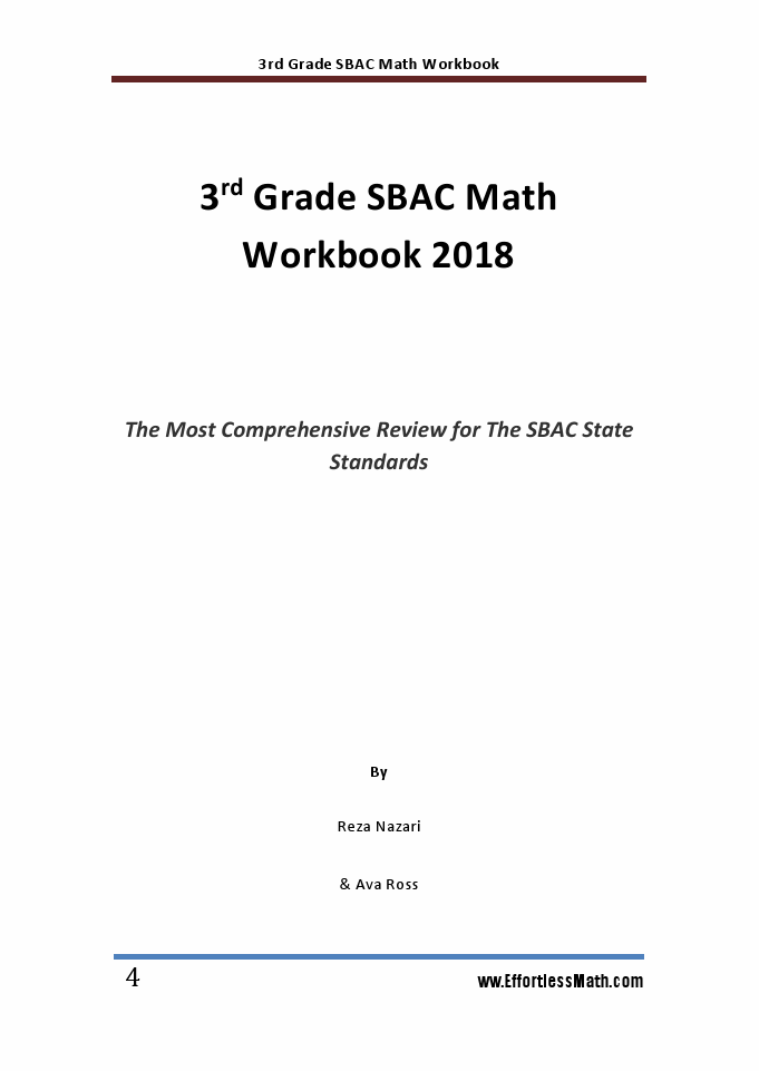 3rd Grade SBAC Math Workbook 2018: The Most Comprehensive Review for ...