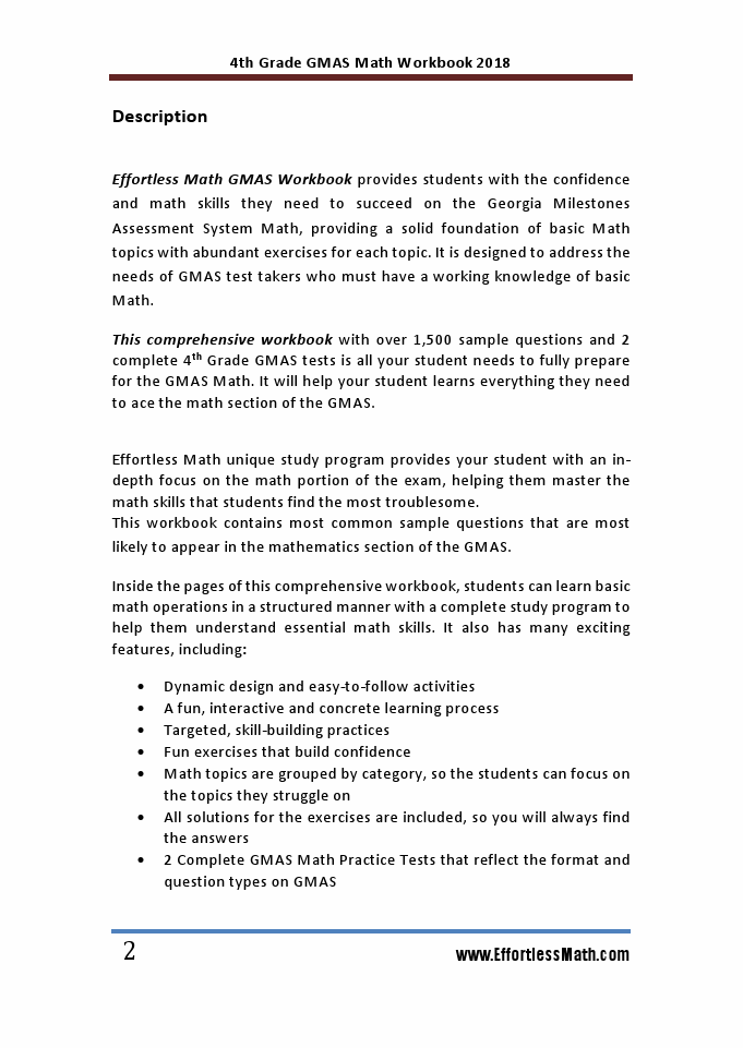 4th Grade Georgia Milestones Math Workbook 2018: The Most Comprehensive ...