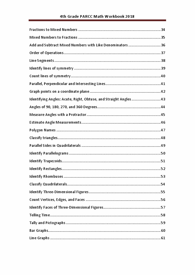 4th Grade PARCC Math Workbook 2018: The Most Comprehensive Review for ...
