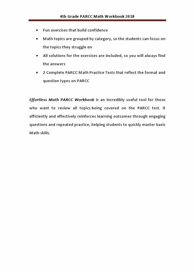 4th Grade PARCC Math Workbook 2018: The Most Comprehensive Review for ...
