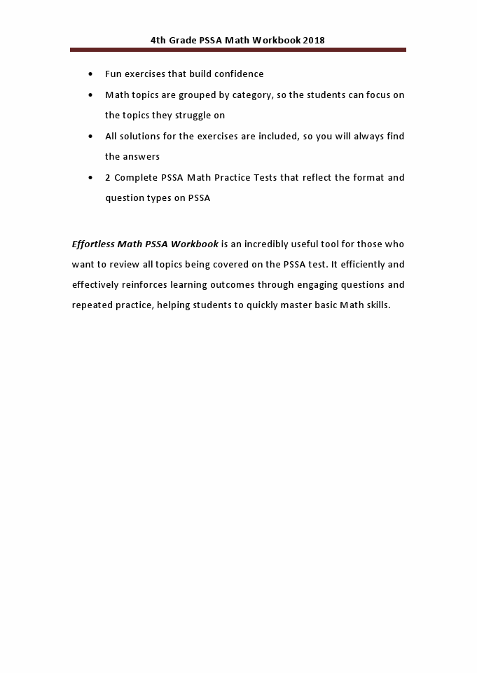 4th Grade PSSA Math Workbook 2018: The Most Comprehensive Review for ...
