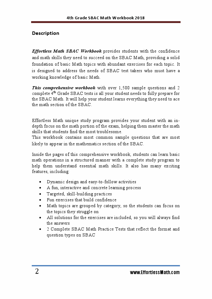 4th Grade SBAC Math Workbook 2018: The Most Comprehensive Review for ...