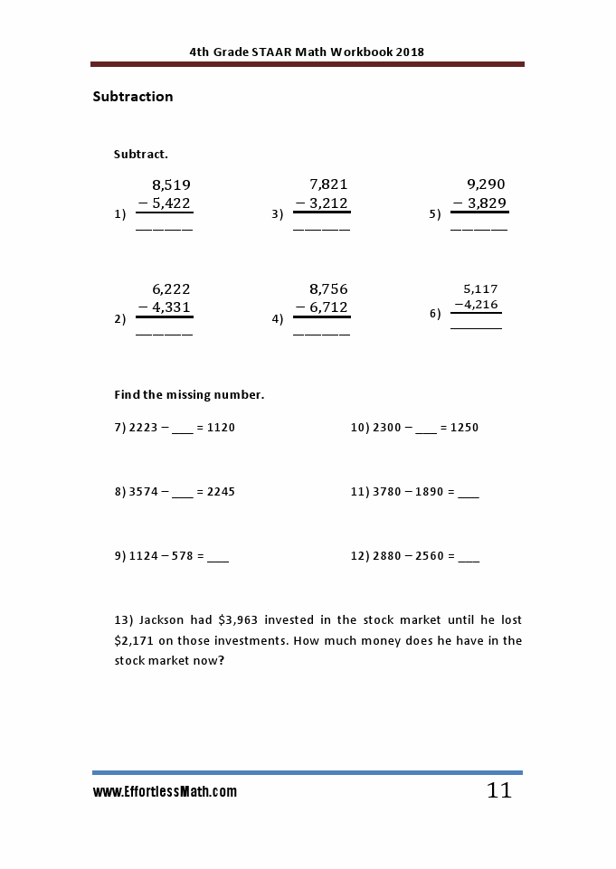 4th Grade STAAR Math Workbook 2018: The Most Comprehensive Review for ...