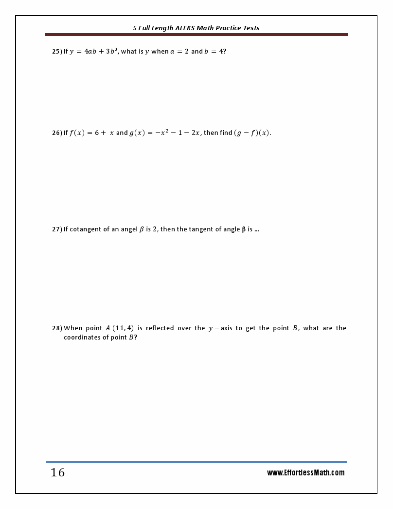 5 Full Length ALEKS Math Practice Tests: The Practice You Need to Ace ...