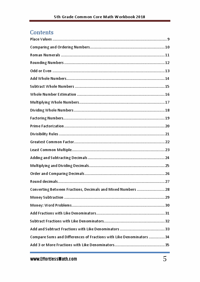 5th Grade Common Core Math Workbook: The Most Comprehensive Review for ...