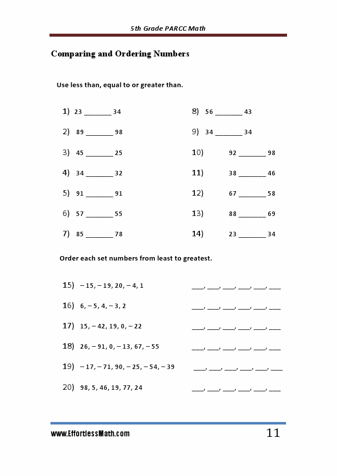 5th Grade PARCC Math Workbook 2018: The Most Comprehensive Review for ...
