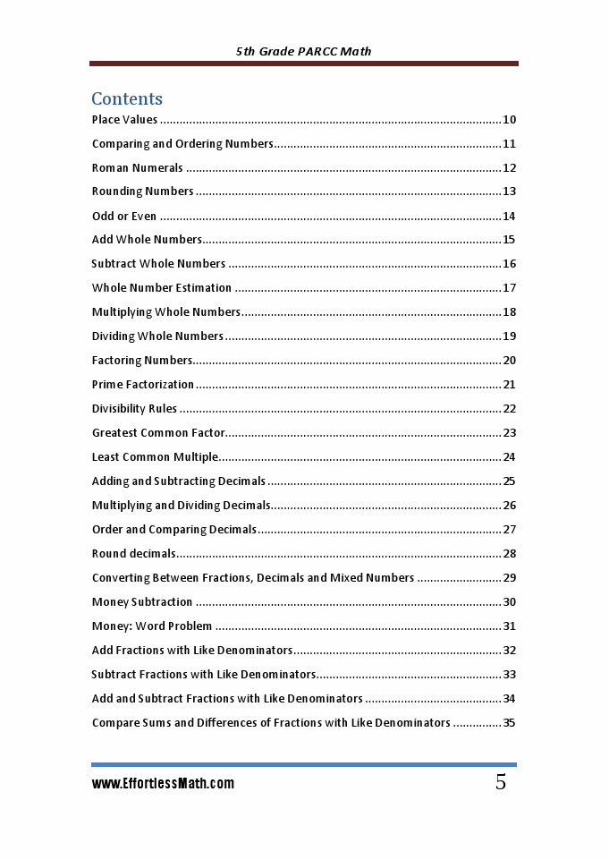 5th Grade PARCC Math Workbook 2018: The Most Comprehensive Review for ...