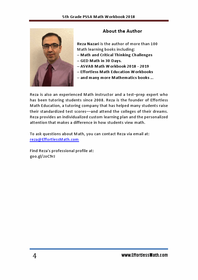 5th Grade PSSA Math Workbook 2018: The Most Comprehensive Review for ...