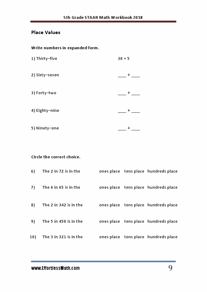 5th Grade STAAR Math Workbook 2018: The Most Comprehensive Review for ...