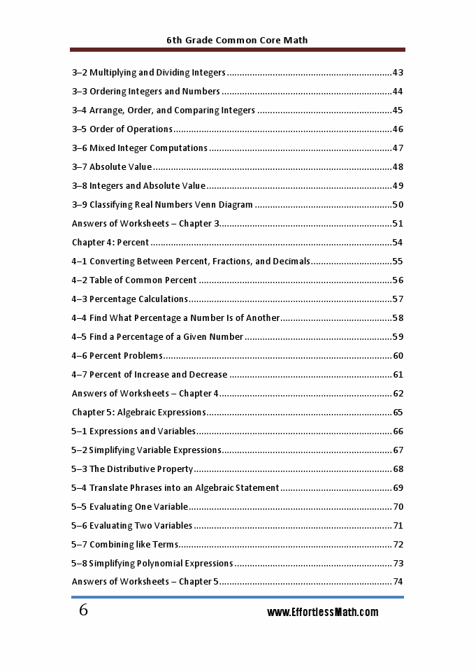 6th Grade Common Core Math Workbook: The Most Comprehensive Review for ...