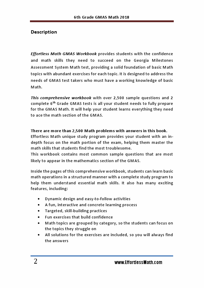 6th Grade Georgia Milestones Math Workbook 2018: The Most Comprehensive ...